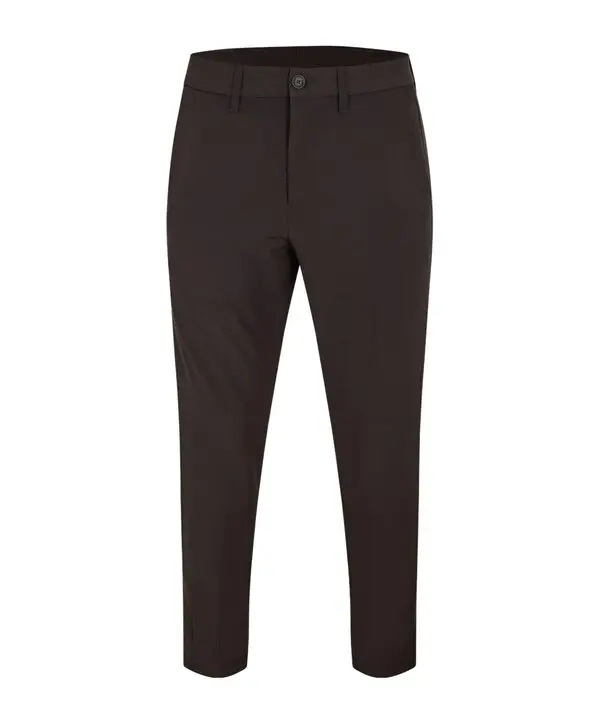 Hugo Boss Solid Color Tapered Cropped Trousers - Black
