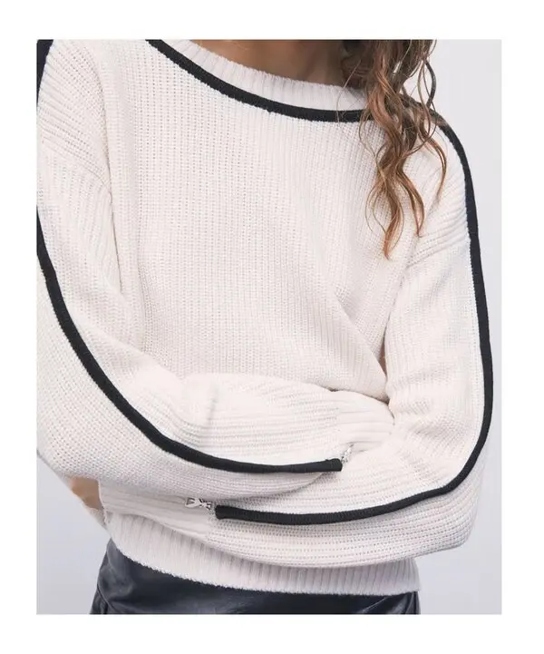 Patrizia Pepe Long-sleeve Ribbed Sweater