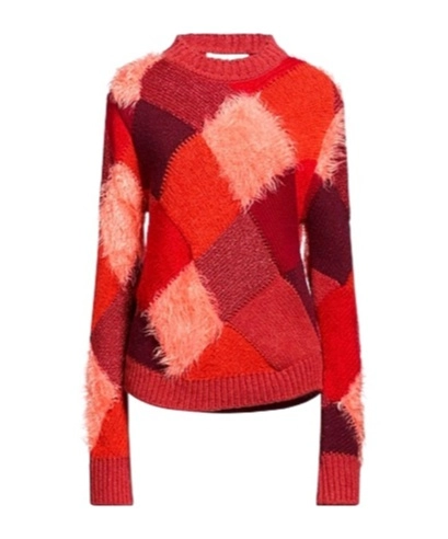 Marni Metallic Knitted Sweater - Red