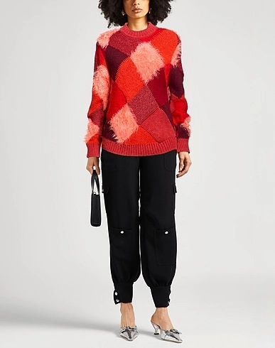 Marni Metallic Knitted Sweater - Red