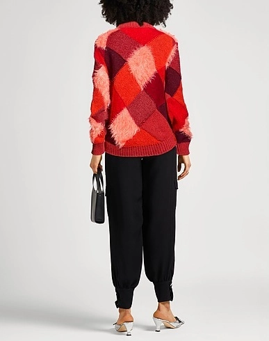 Marni Metallic Knitted Sweater - Red