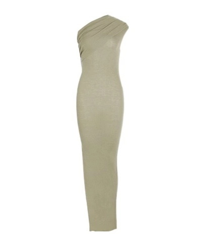 Rick Owens Wool One-shoulder Maxi Dress