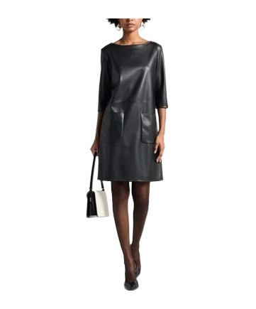 Max Mara Faux-leather Shift Dress