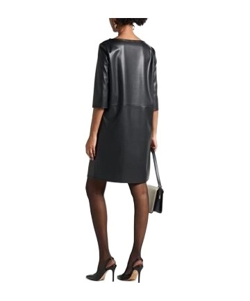 Max Mara Faux-leather Shift Dress