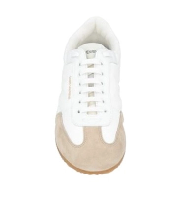 Saint Laurent Suede And Leather Low-top Trainers - White