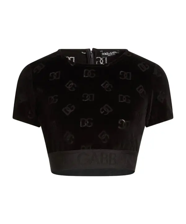 Dolce & Gabbana Cropped T-shirt With Logo