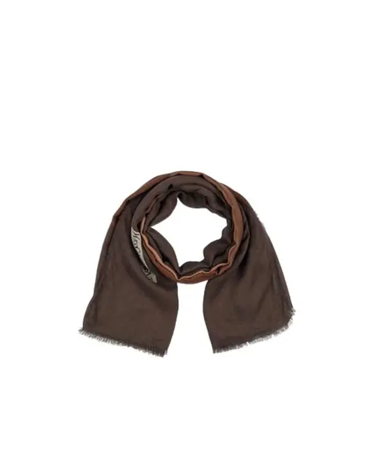 Saint Laurent Square Tassel Scarf - Brown