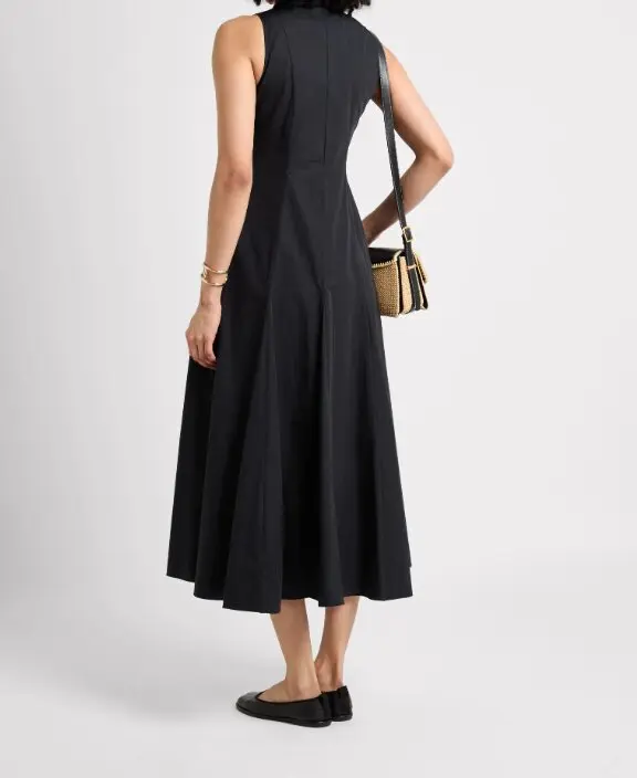 MAXCO. Max&co. Sleeveless Poplin Shirt Dress With Pleated Hem