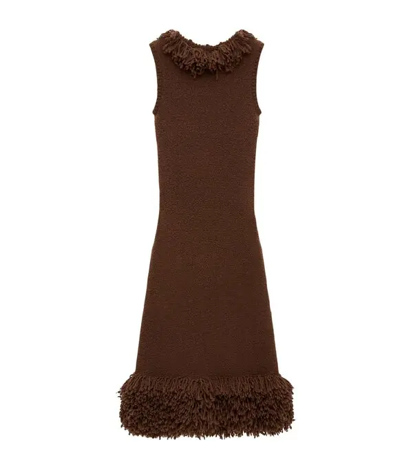 Loewe Wool-blend Mini Dress - Brown