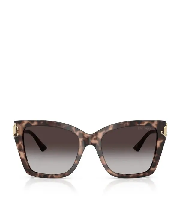 JIMMY CHOO Acetate Jc5012 Square Sunglasses - Brown