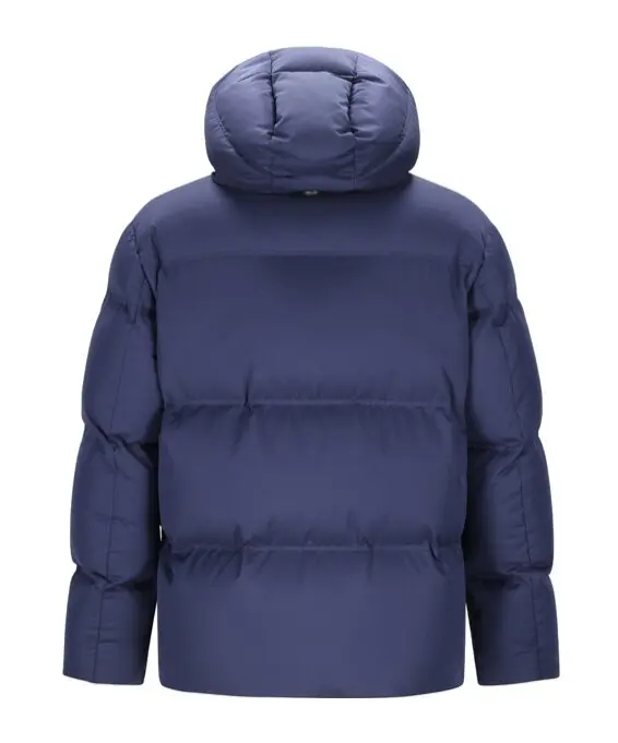 Zegna Hooded Down Jacket With Quilted Details