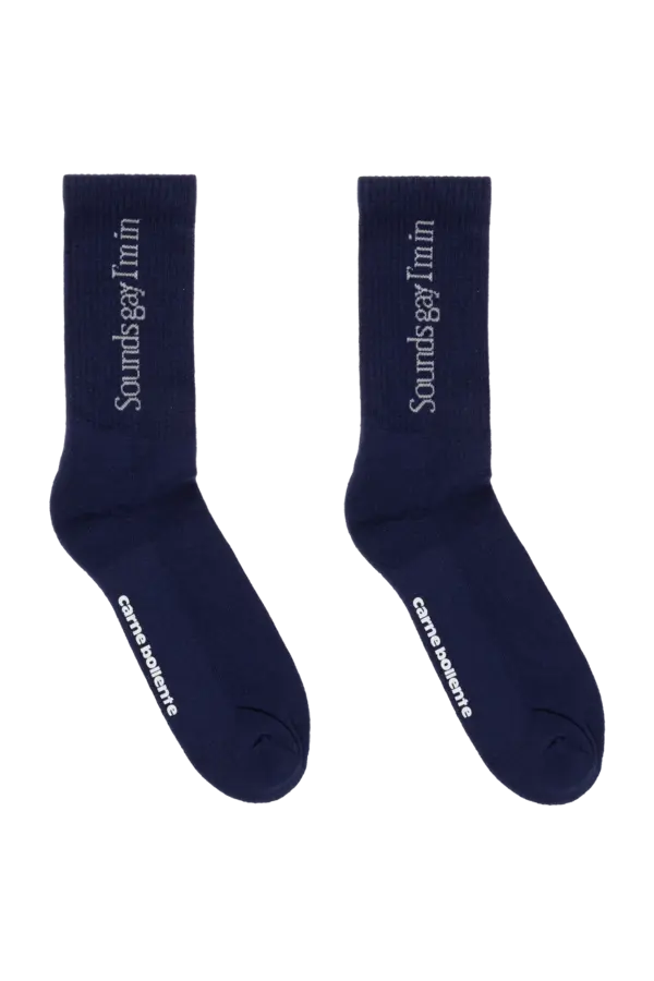 CARNE BOLLENTE Cotton Crew Socks With Logo