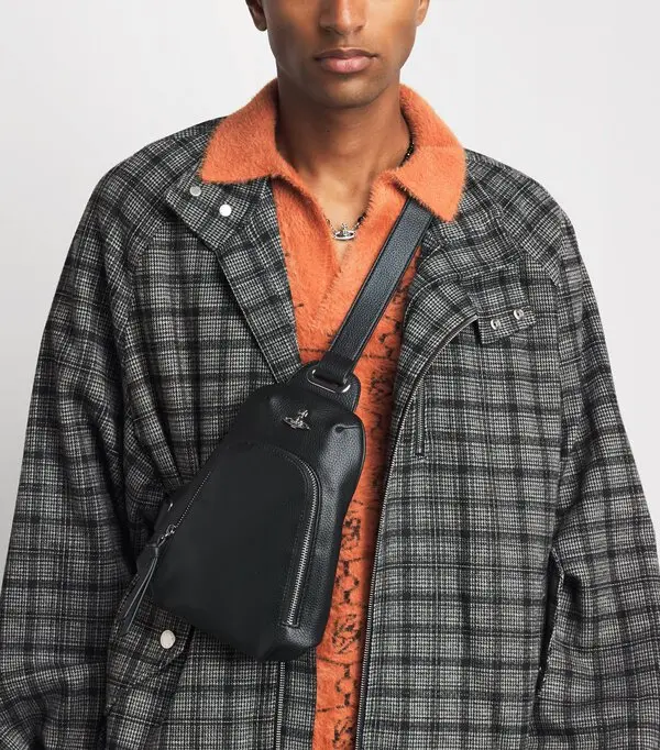 VIVIENNE WESTWOOD Leather Sling Cross-body Bag