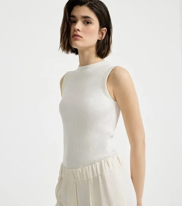 Brunello Cucinelli Cotton Ribbed Tank Top