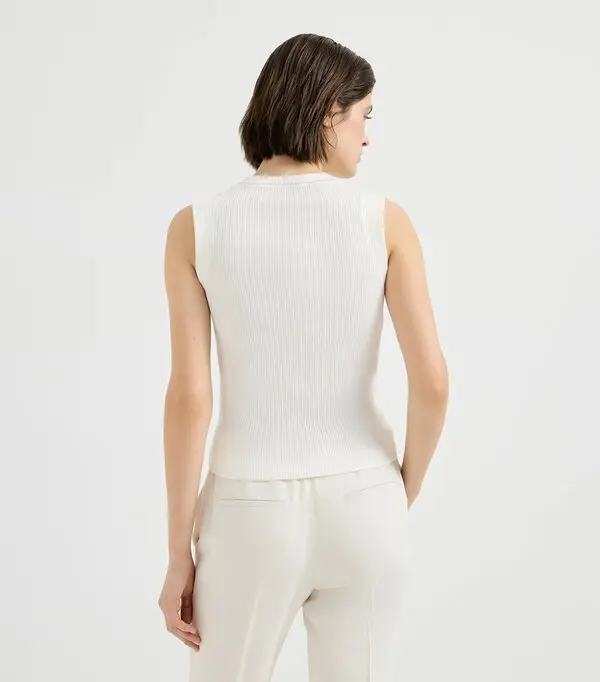 Brunello Cucinelli Cotton Ribbed Tank Top