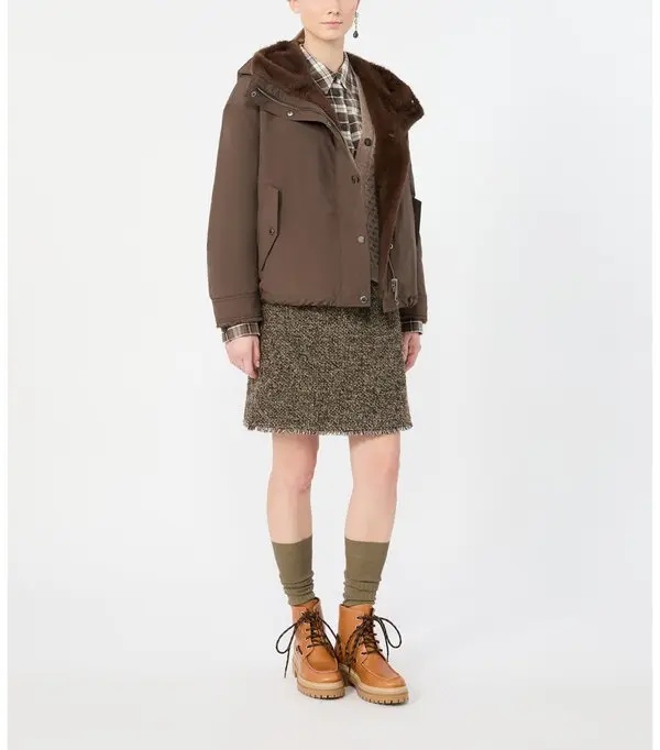 Max Mara Faux-fur-lined Reversible Raincoat