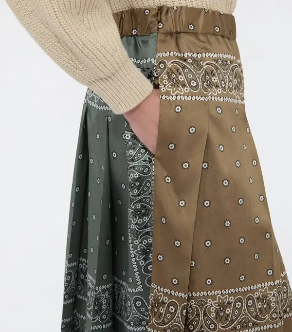 Max Mara Asymmetric Pleated Midi Skirt