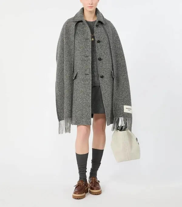 Max Mara Virgin Wool-blend Scarf-detail Coat