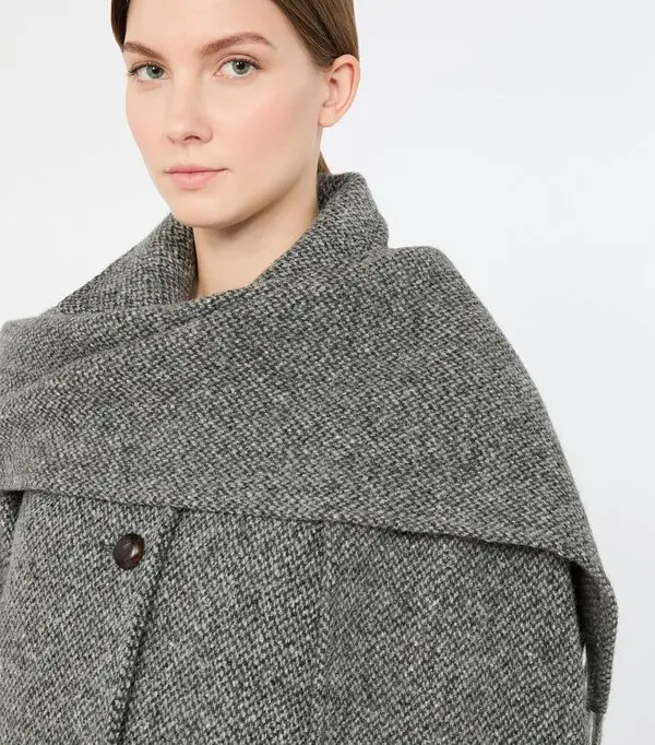 Max Mara Virgin Wool-blend Scarf-detail Coat