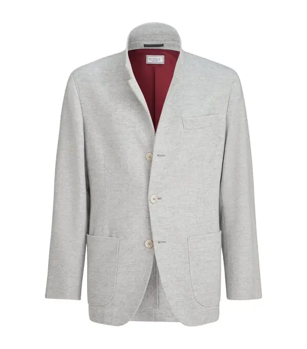 Brunello Cucinelli Water-resistant Cashmere Blazer - Grey