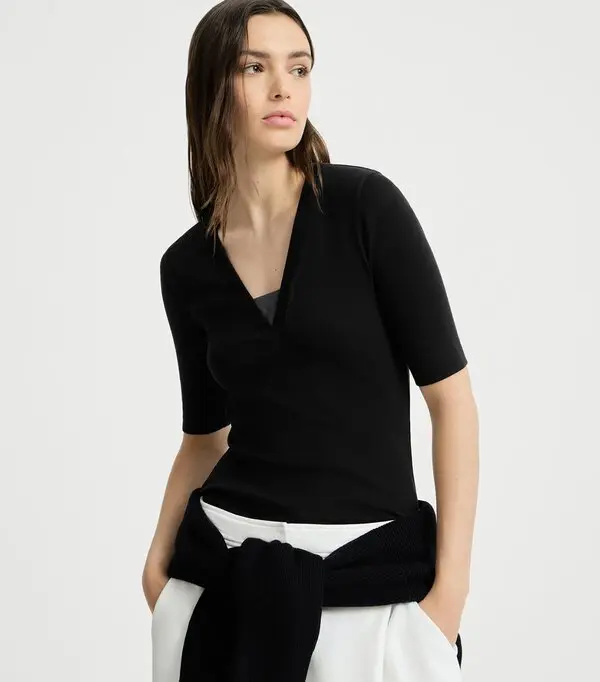 Brunello Cucinelli Monili V-neck T-shirt