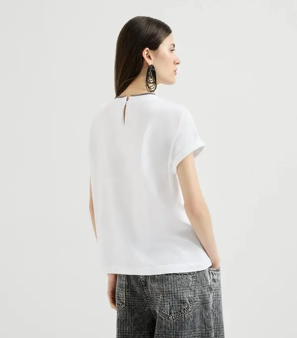 Brunello Cucinelli Monili Detail T-shirt - White