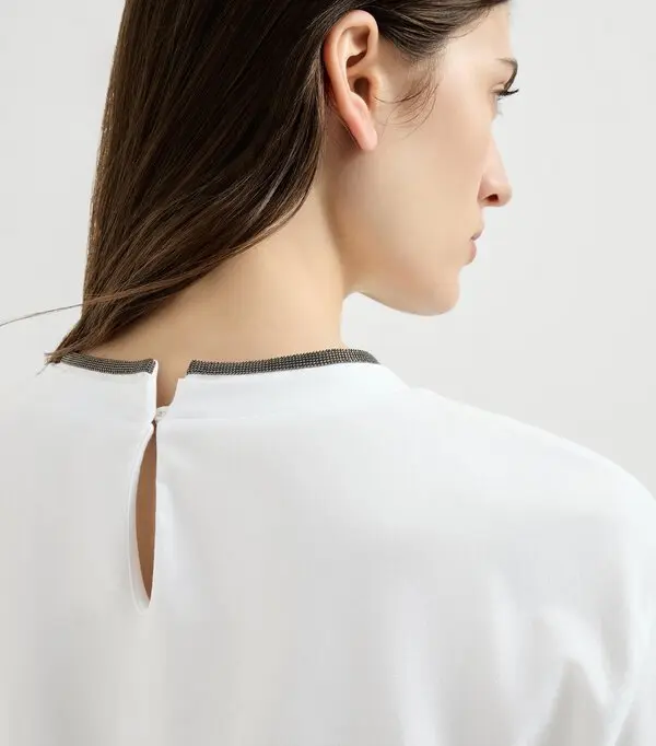 Brunello Cucinelli Monili Detail T-shirt - White