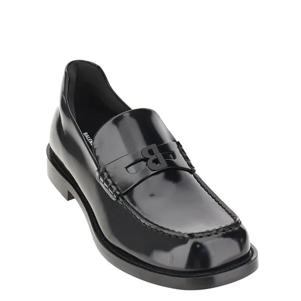 Balenciaga Spazzolato Leather Comfy Loafers