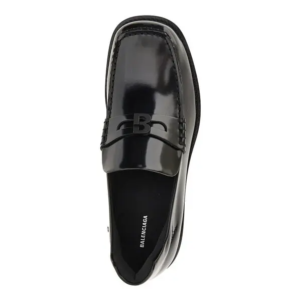 Balenciaga Spazzolato Leather Comfy Loafers