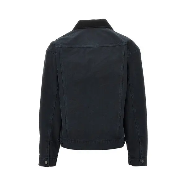 Carhartt Work In Progress Organic Cotton Canvas Trucker Jacket With Corduroy Collar