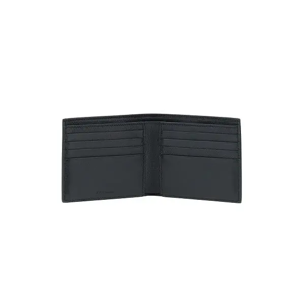 Balenciaga Grained Leather Bi-fold Wallet - Black