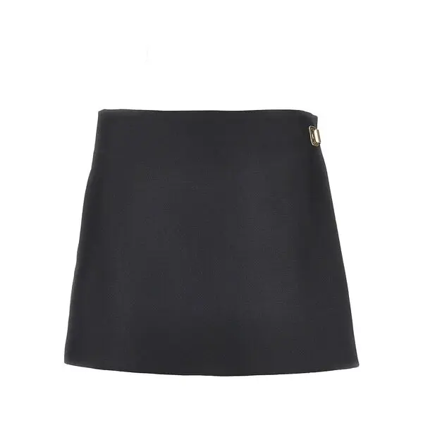 Balenciaga Wool And Silk Tailored Mini Skort - Black