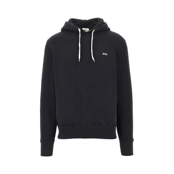 AUTRY Logo Embroidery Hoodie - Black
