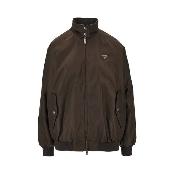 Prada Padded Re-nylon Oversized Bomber Jacket - Brown