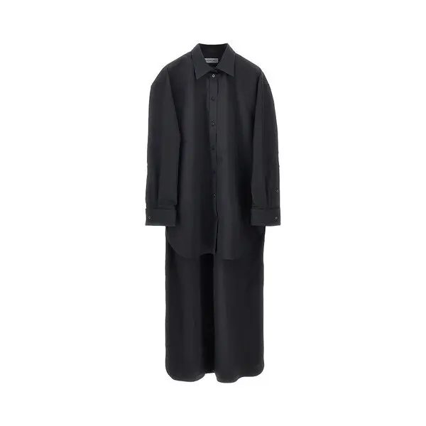 Balenciaga Oversized Poplin Shirt With Train - Black