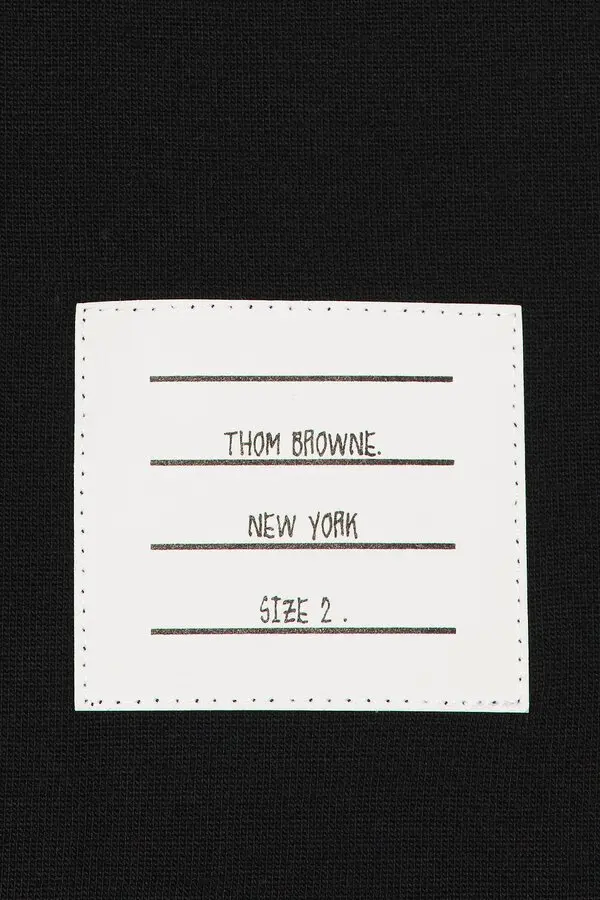 Thom Browne Short Sleeve Jersey Polo - Black