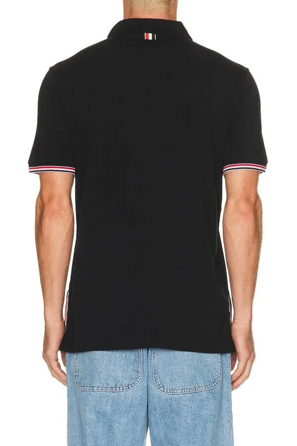Thom Browne Short Sleeve Jersey Polo
