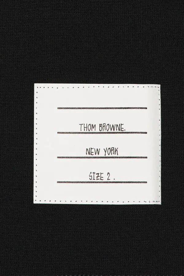Thom Browne Long Sleeve Jersey Henley - Black