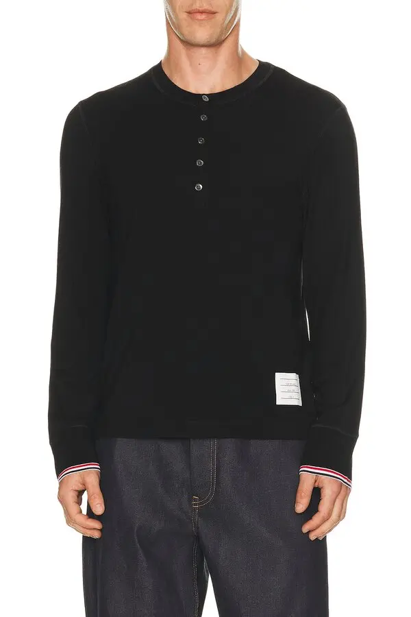 Thom Browne Long Sleeve Jersey Henley