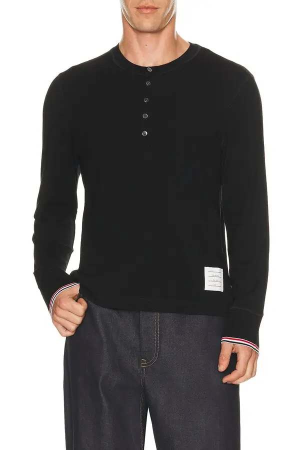 Thom Browne Long Sleeve Jersey Henley