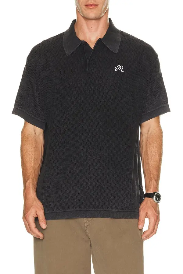 MALBON Brickwork Polo - Black