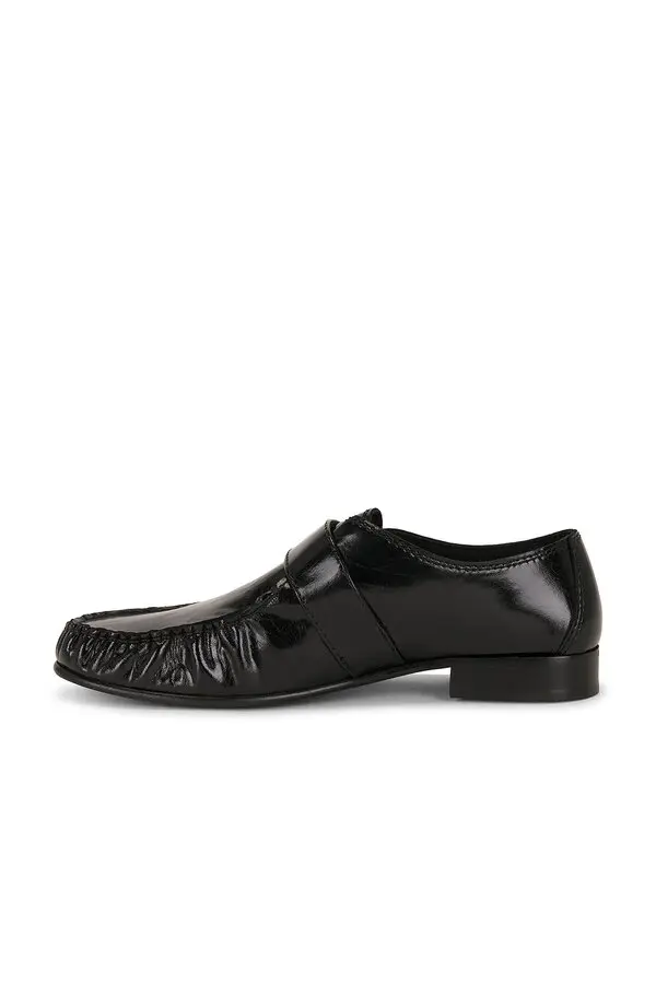 Marni Buckled Moccasin Shoe - Black