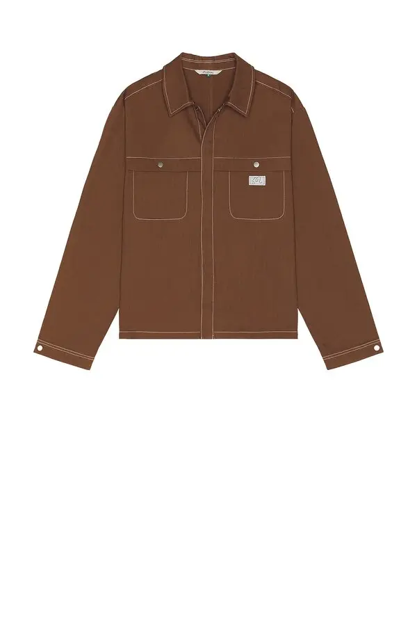 MALBON Station Shirt In Brown