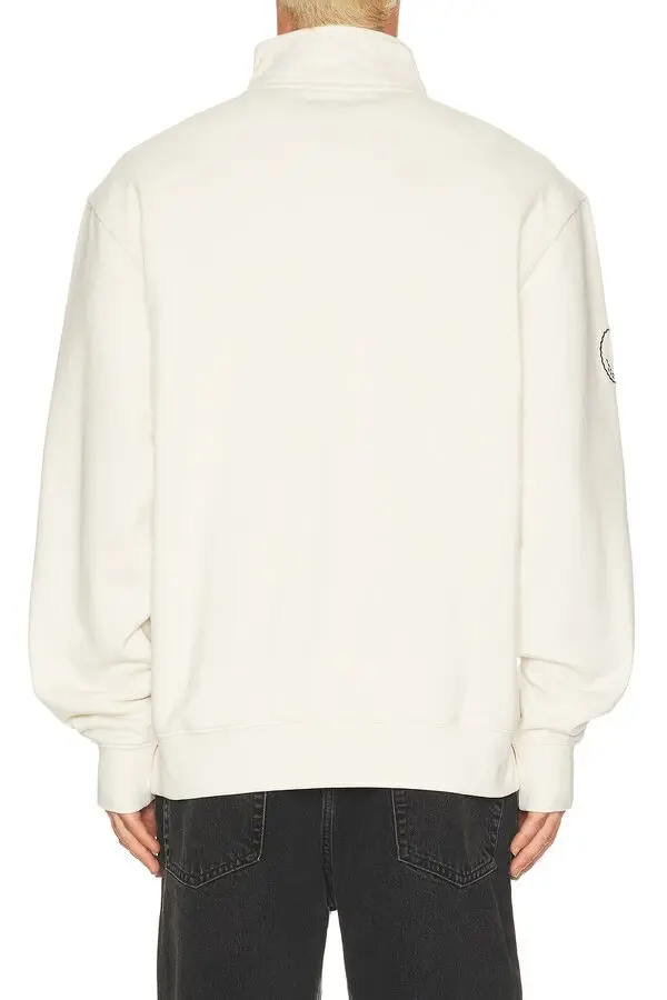 MALBON Collegiate Quarter Zip Sweatshirt - Ivory