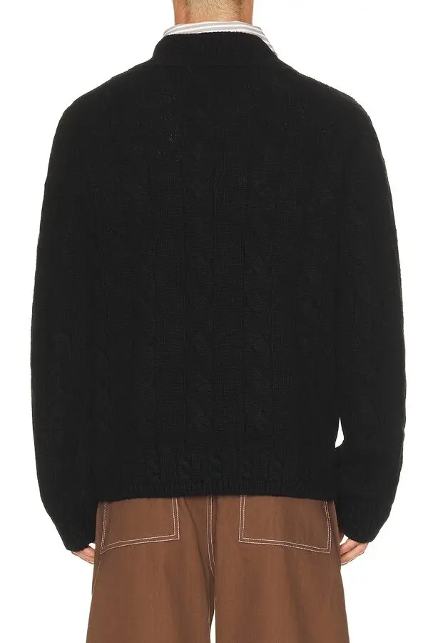 Fred Perry Canvas Cable V-neck Jumper