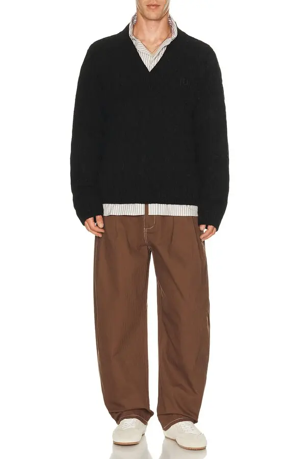 Fred Perry Canvas Cable V-neck Jumper