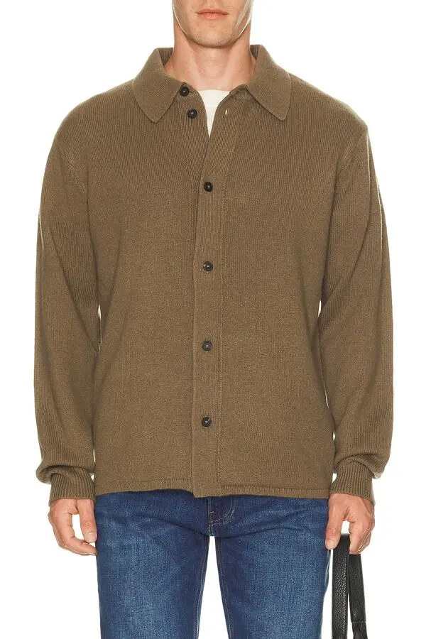 FRAME Boiled Wool Shirt Sweater
