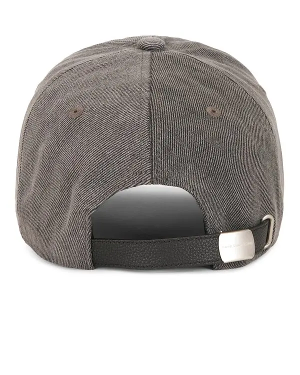 FENG CHEN WANG Denim Spliced Baseball Cap - Grey