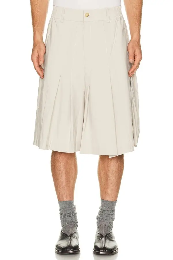 FENG CHEN WANG Irregular Pleats Shorts