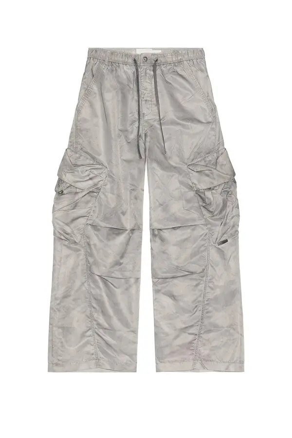 FENG CHEN WANG Sand Washed Nylon Cargo Pants